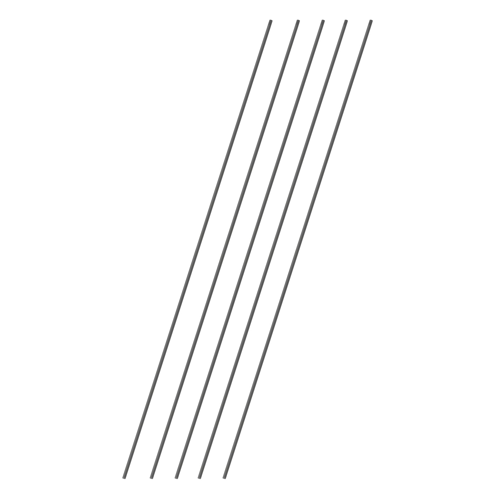 Uxcell 5Pcs Carbon Fiber Rods, 2.5mm Dia 407mm Length 0.1"x16" Solid ...