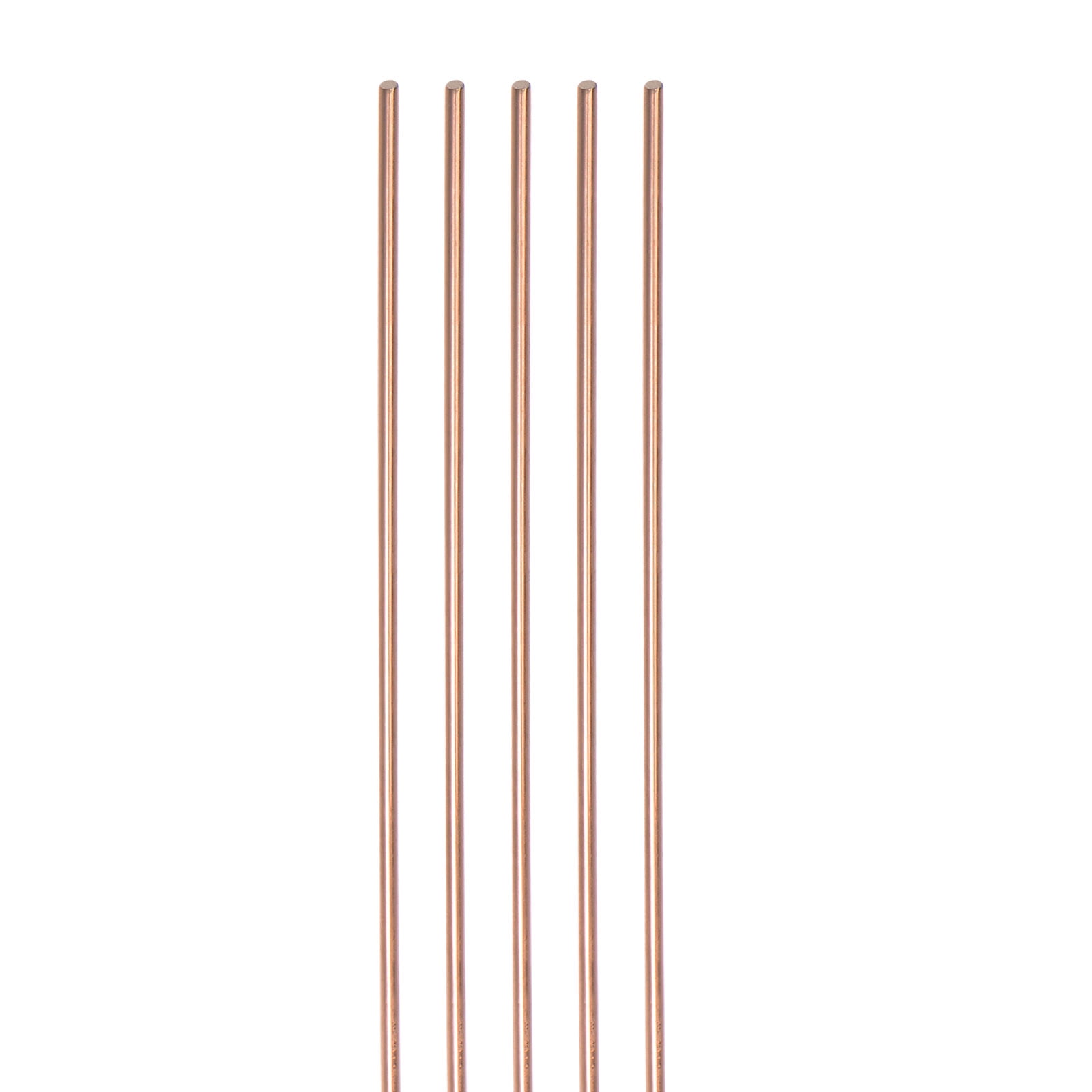 Uxcell 5Pcs Copper Brazing Rods 19"x3/25" Round Phosphorus Copper ...