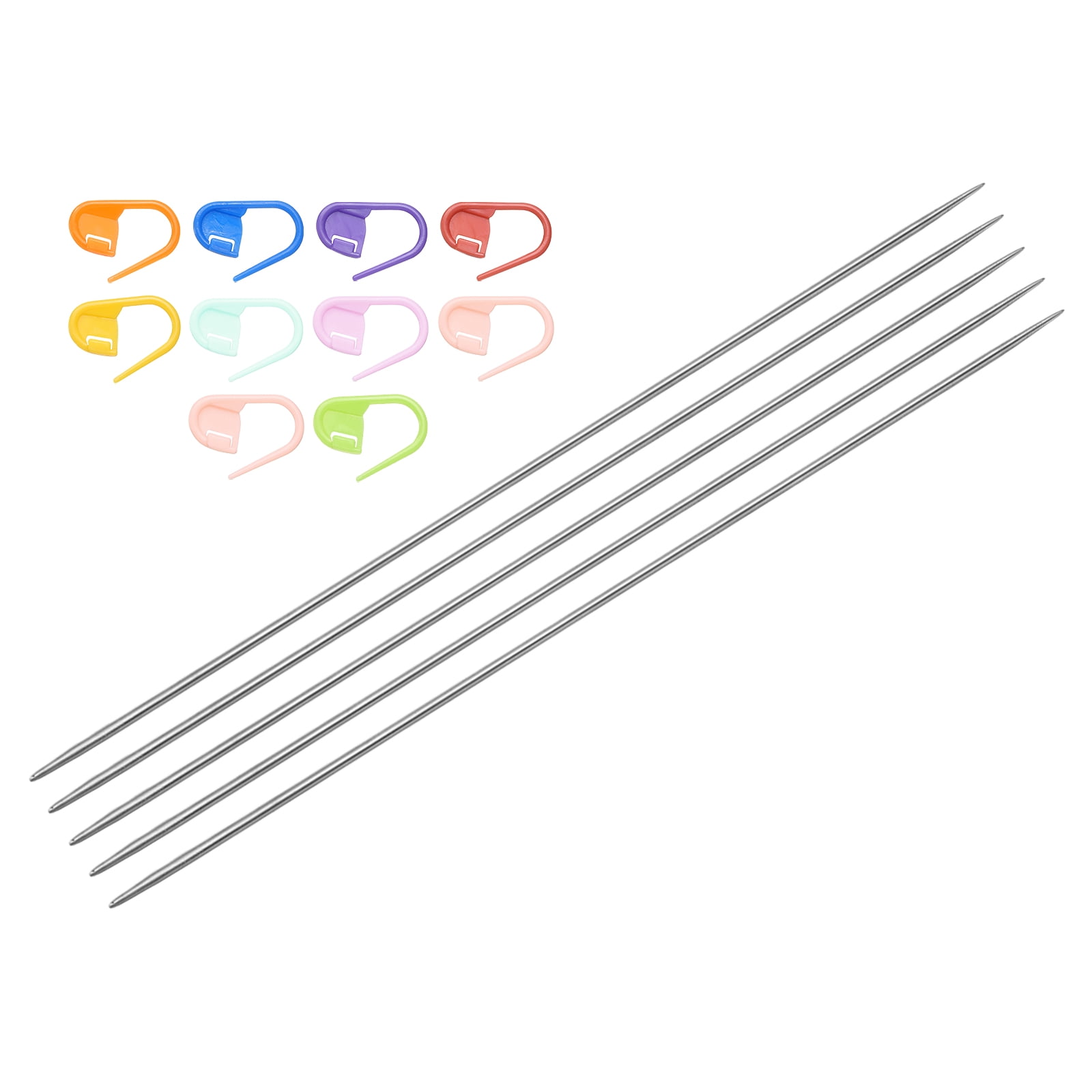 Uxcell 5Pcs Knitting Needle 1.5mm Diameter 6 Inches Stainless Steel ...