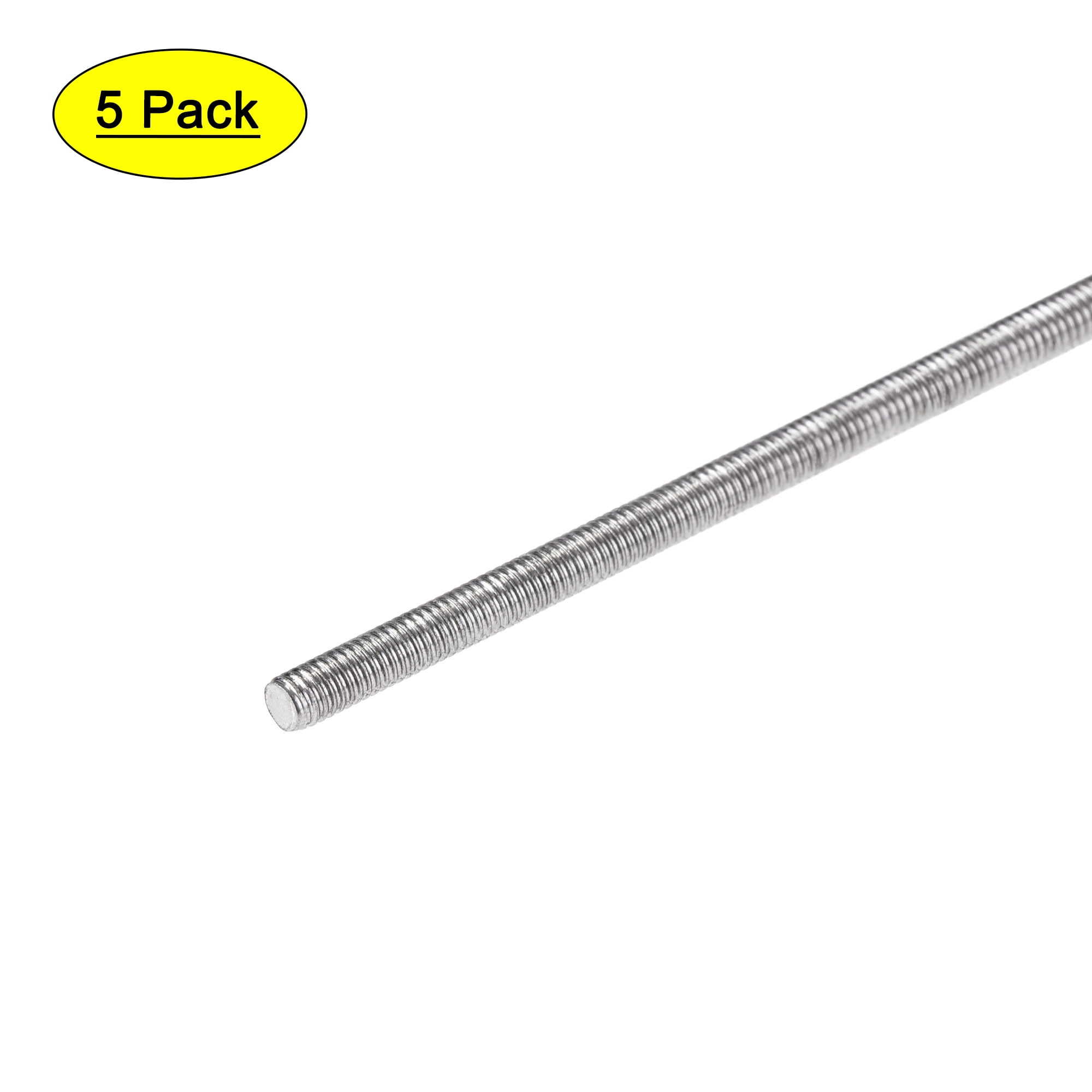 Uxcell 5Pcs M3 x 500mm Fully Threaded Rod 304 Stainless Steel Right ...