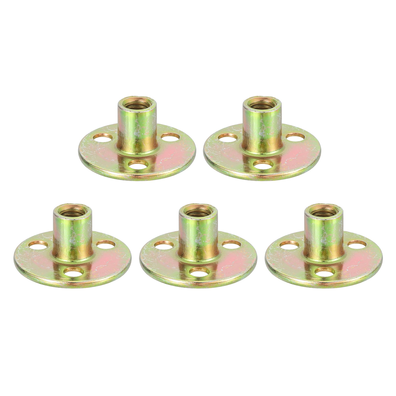 Uxcell 5Pcs M8 Brad Hole Tee Nuts Manganese Steel Round Base Nut for ...
