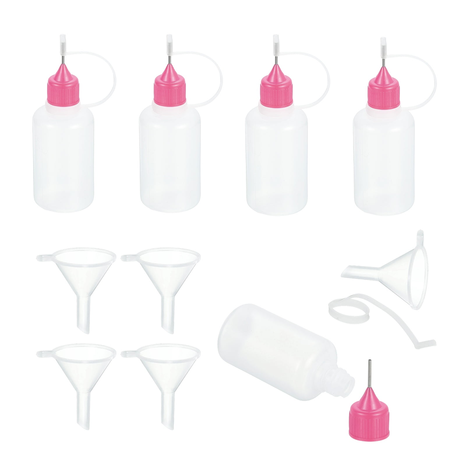 Uxcell 5Pcs Needle Tip Squeeze Bottle, 30ml/1.01oz Glue Tip Applicator ...