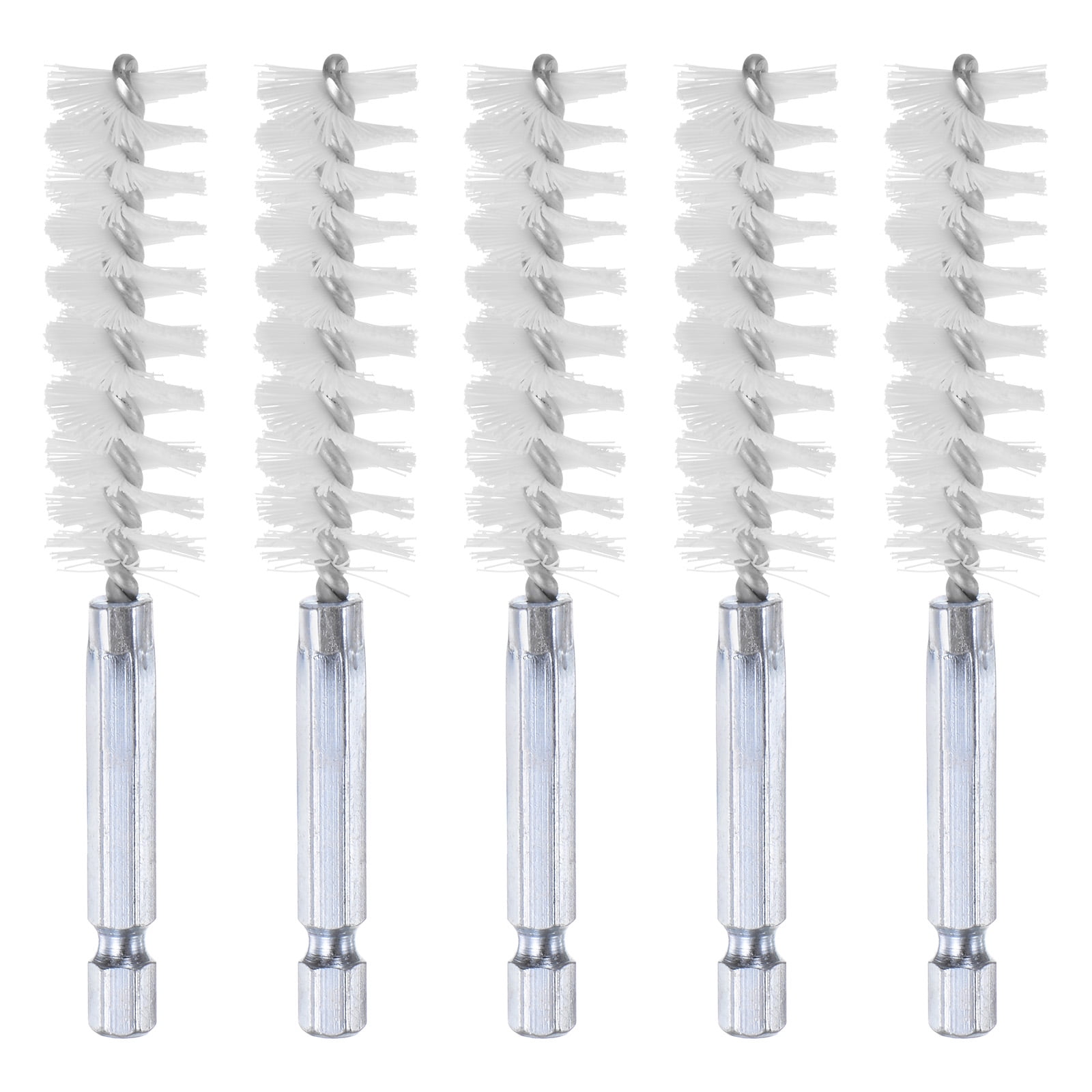 Uxcell 5Pcs Nylon Bore Brush 16mm Dia 4" Long Cleaning Twisted Wire ...