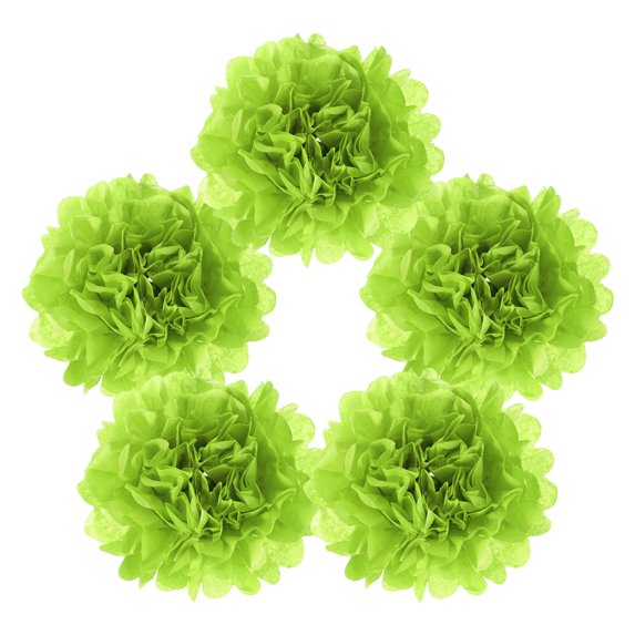 Uxcell 5Pcs Paper Pom Poms, Paper Flowers Tissue Paper Flowers Mexican ...