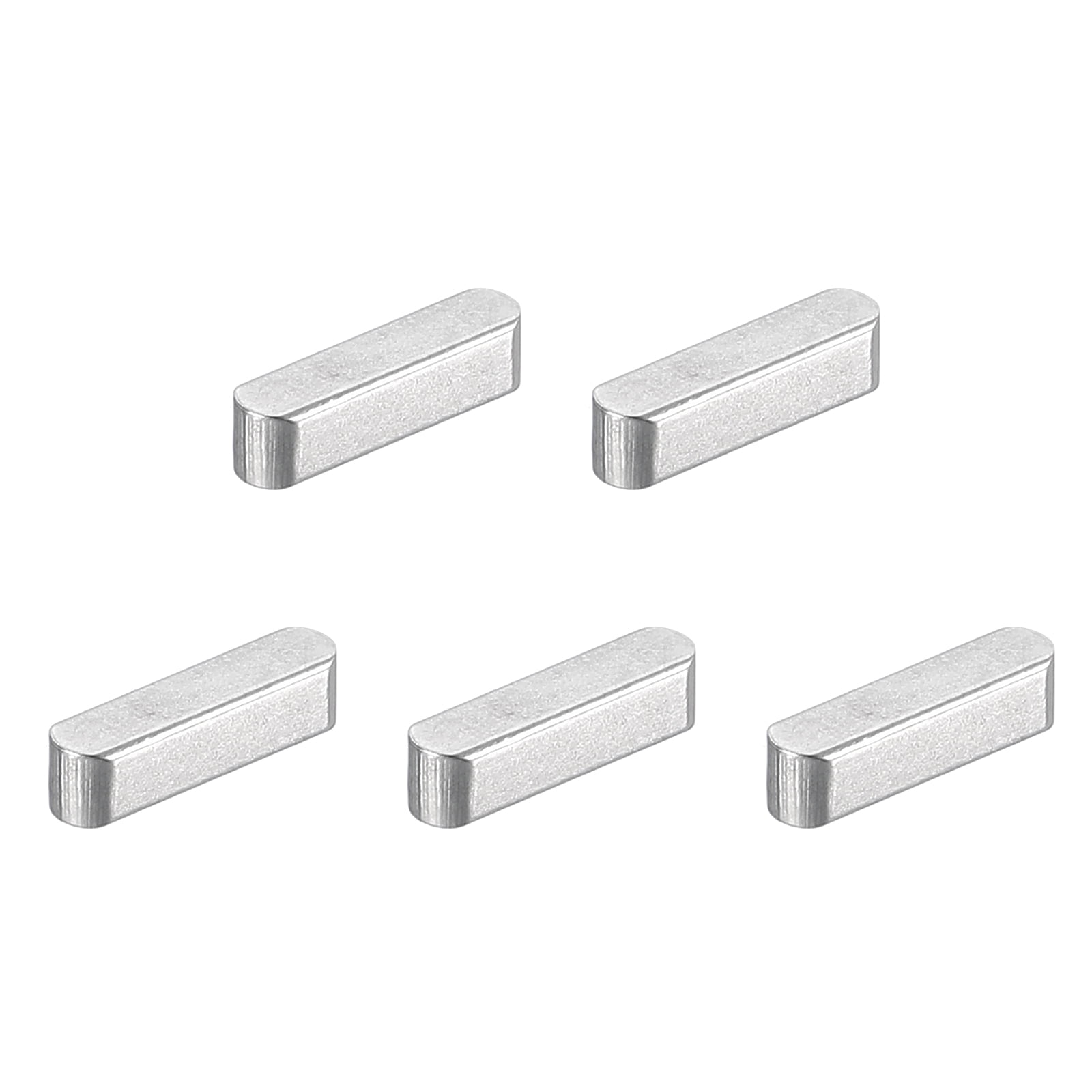 Uxcell 5Pcs Round Ended Feather Key, 3x3x12mm Stainless Steel ...