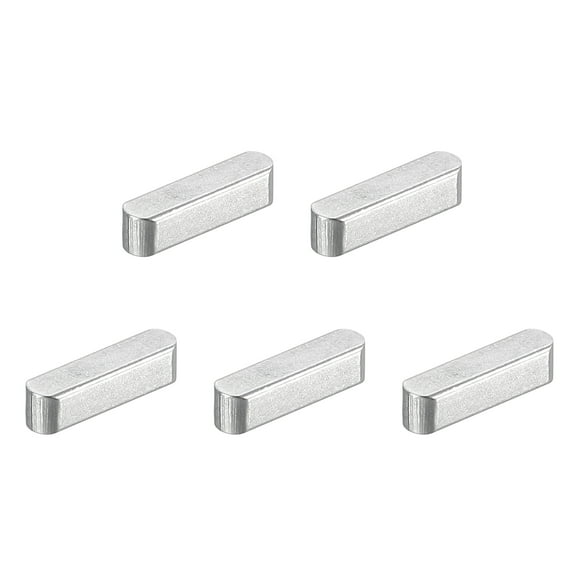 Uxcell 5Pcs Round Ended Feather Key, 3x3x12mm Stainless Steel ...