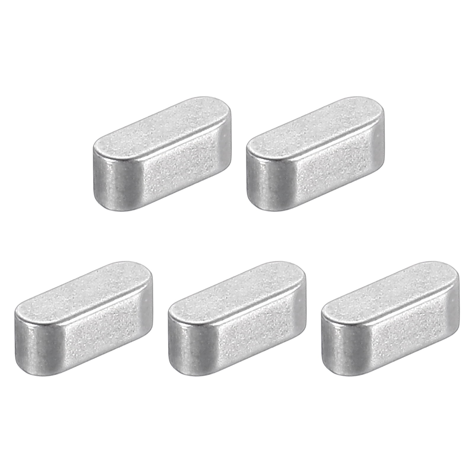 Uxcell 5Pcs Round Ended Feather Key, 3x3x8mm Stainless Steel ...