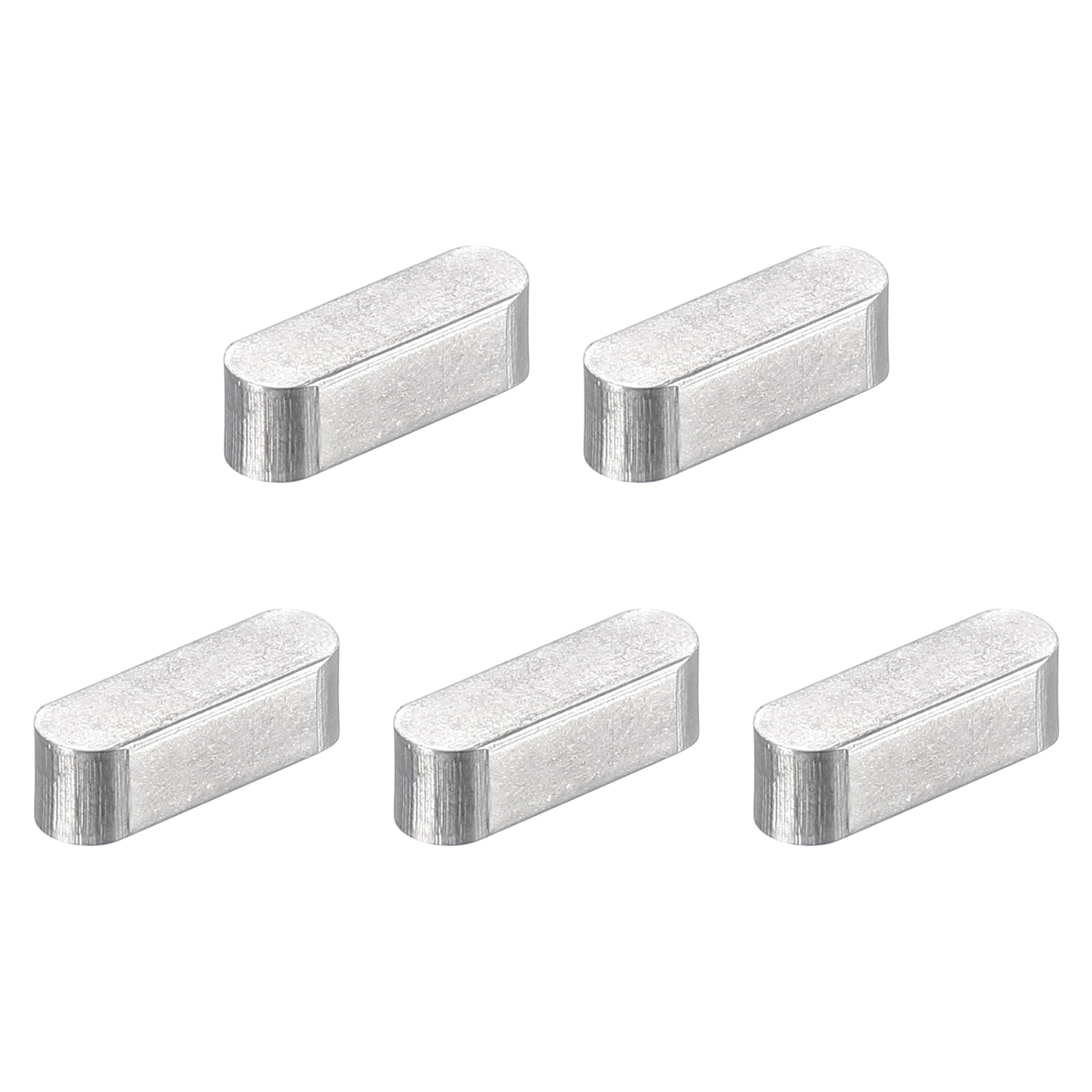 Uxcell 5Pcs Round Ended Feather Key, 5x5x16mm Stainless Steel ...