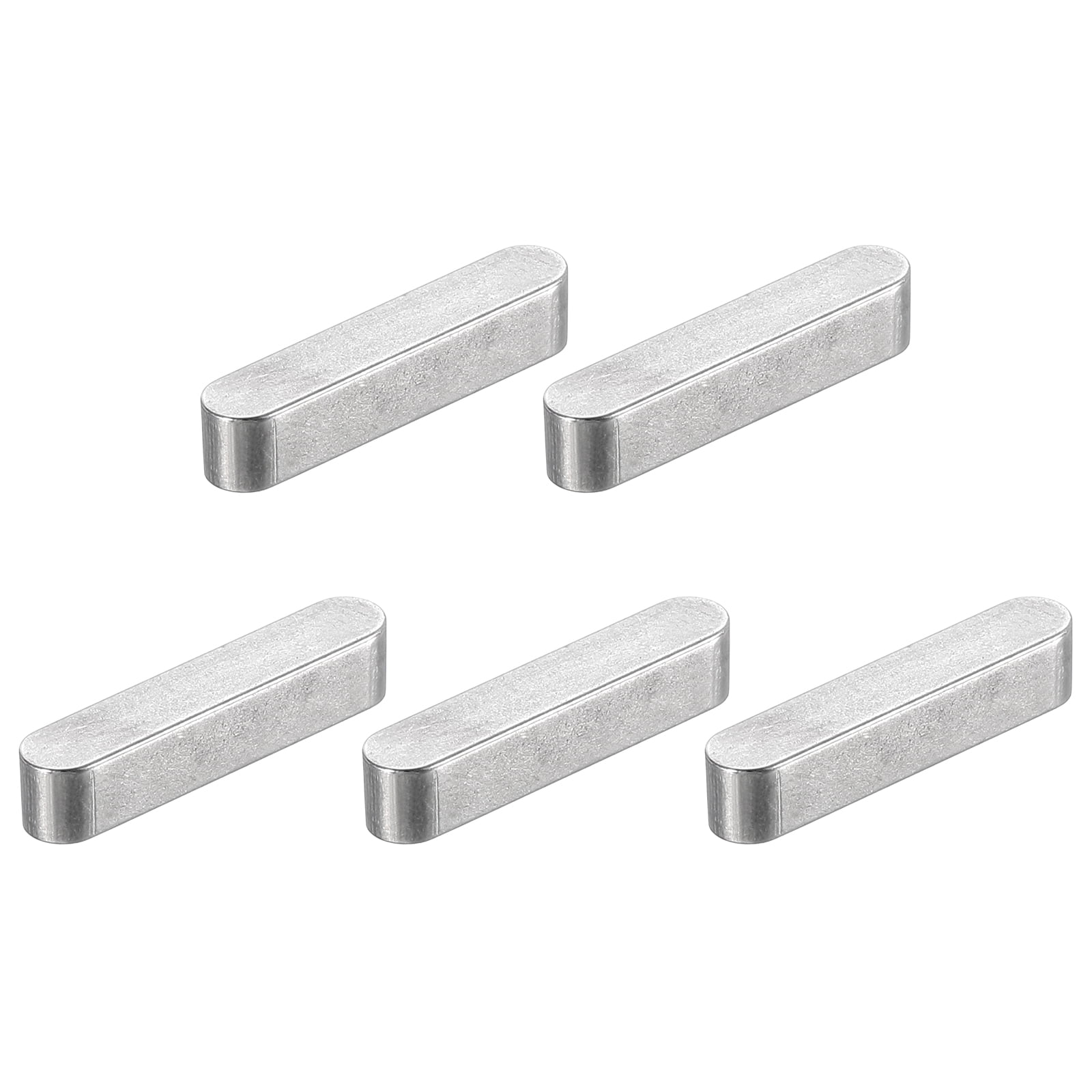 Uxcell 5Pcs Round Ended Feather Key, 5x5x25mm Stainless Steel ...