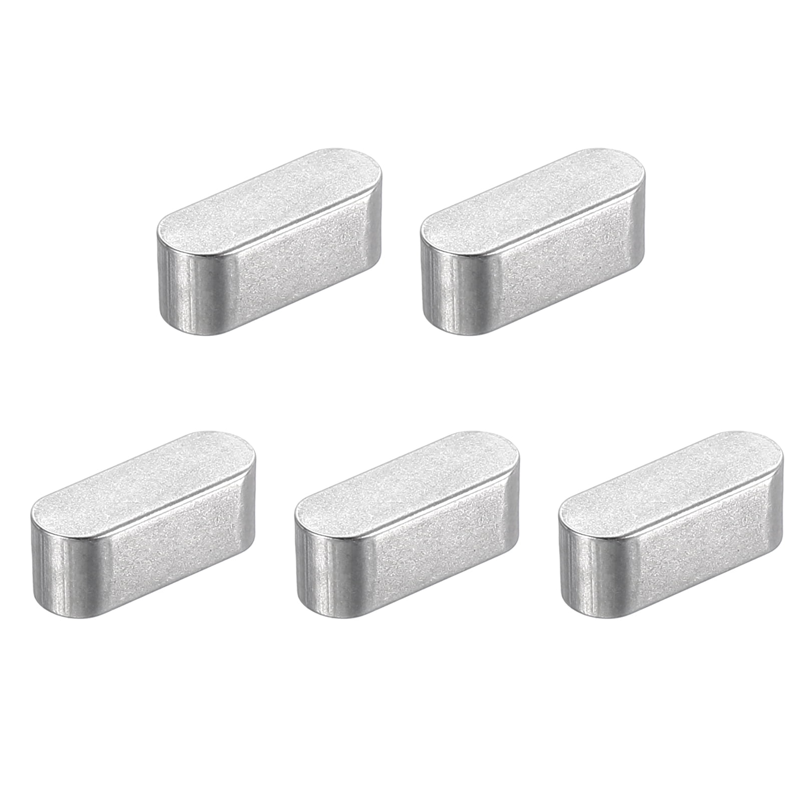 Uxcell 5Pcs Round Ended Feather Key, 6x6x16mm Stainless Steel ...