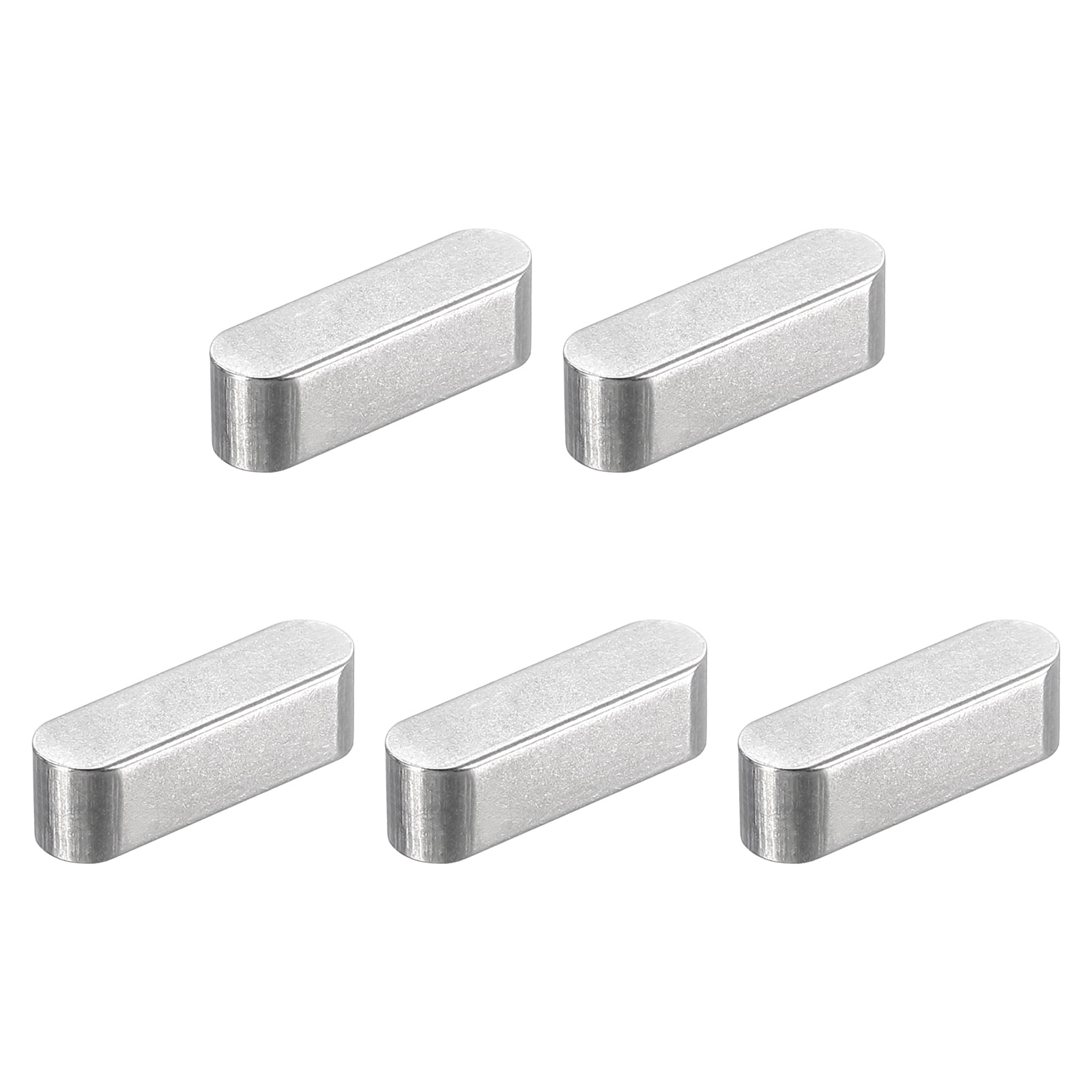 Uxcell 5Pcs Round Ended Feather Key, 6x6x20mm Stainless Steel ...