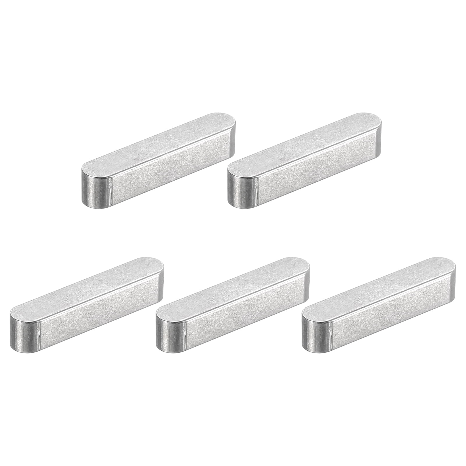 Uxcell 5Pcs Round Ended Feather Key, 6x6x30mm Stainless Steel ...