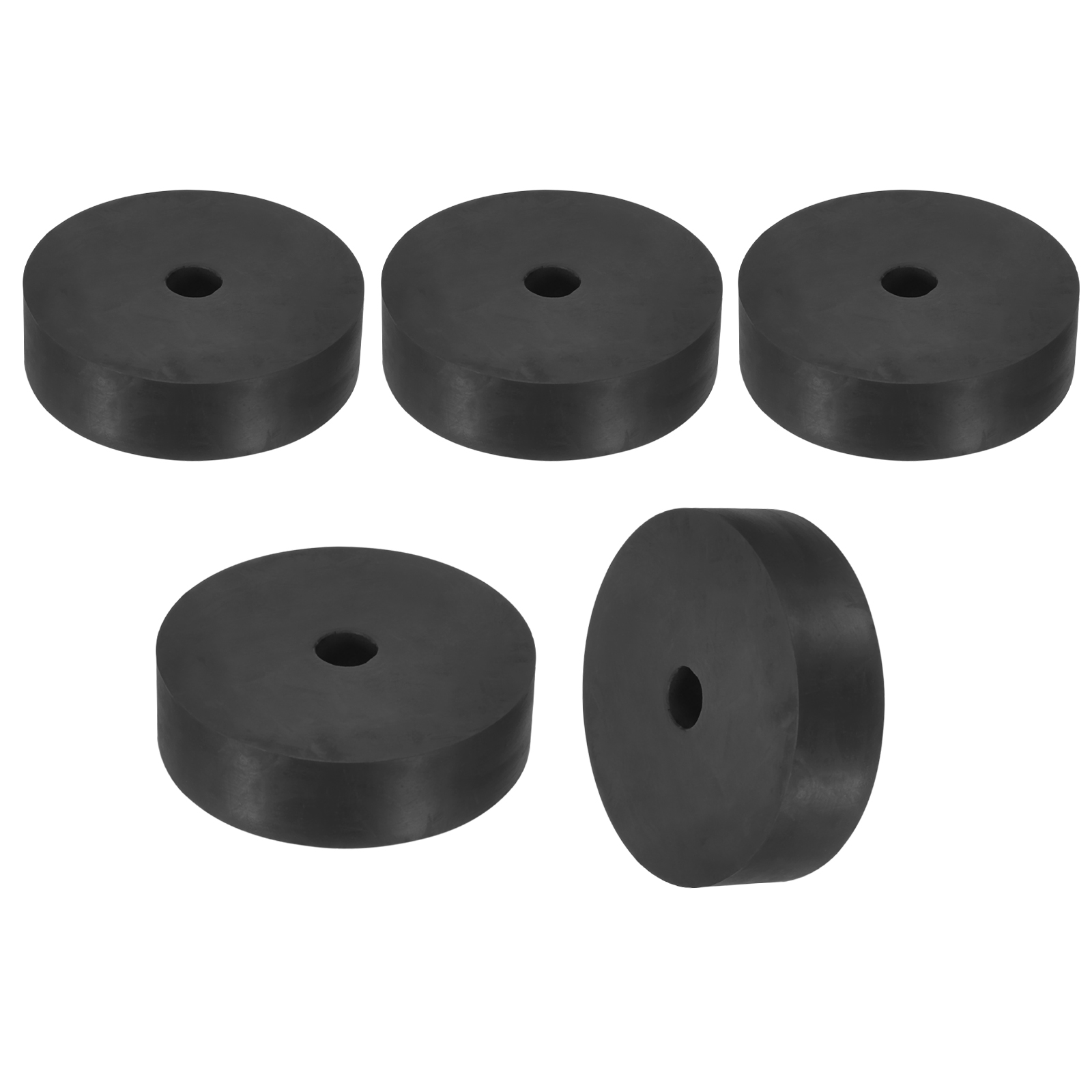 Uxcell 5Pcs Rubber Spacers, 70mm OD, 12mm ID, 20mm Thick Black Round ...