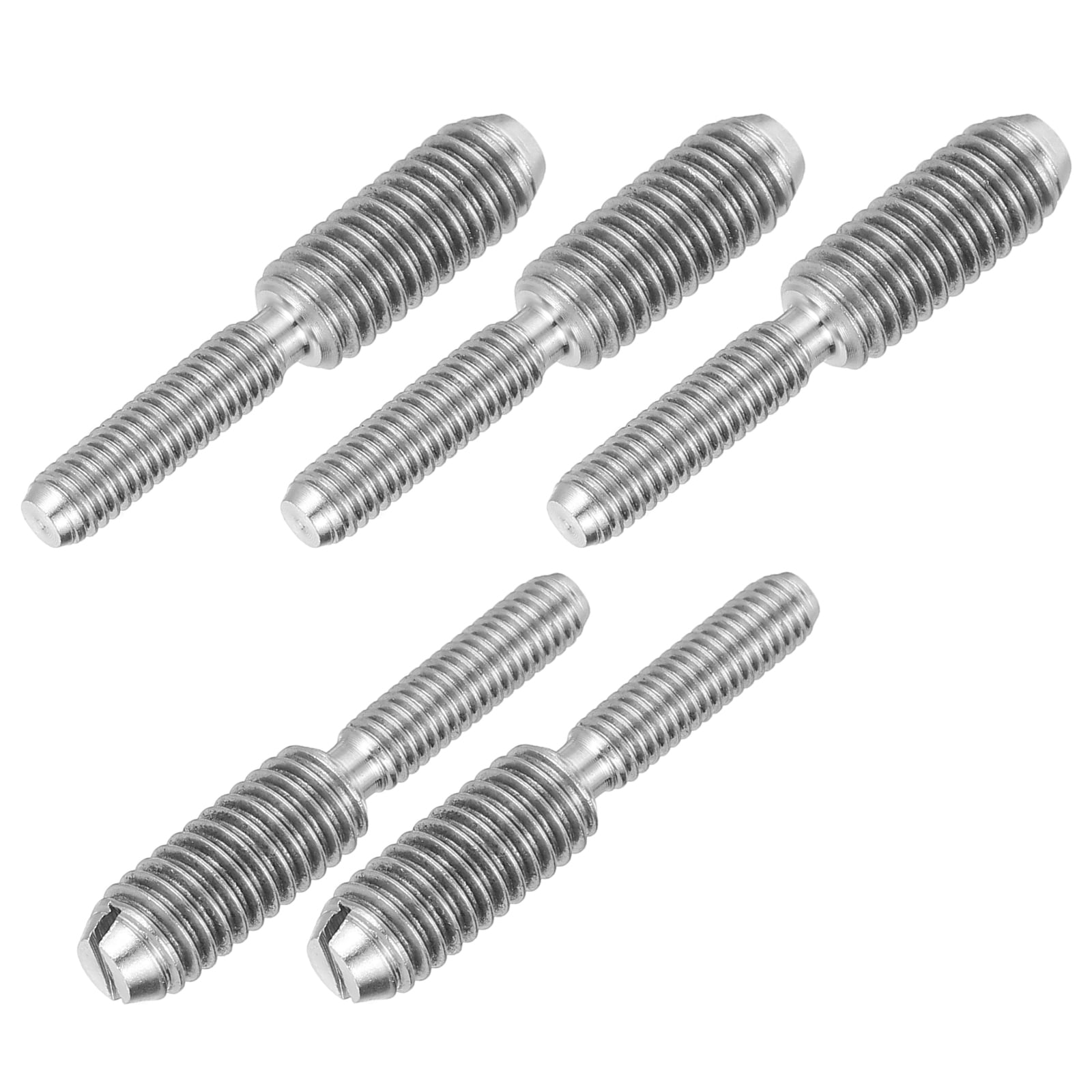 Uxcell 5Pcs Slotted Head M4x15 to M6x15 Double End Threaded Stud Screw ...