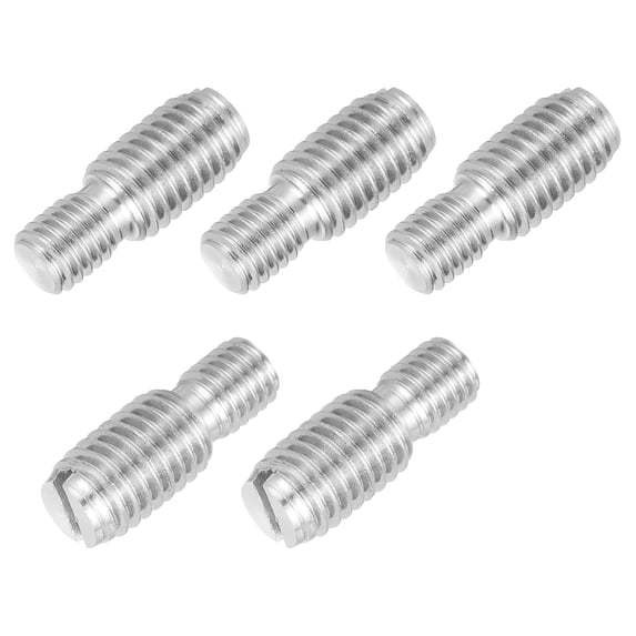 Uxcell 5Pcs Slotted Head M8x10 to M10x15 Double End Threaded Stud Screw ...