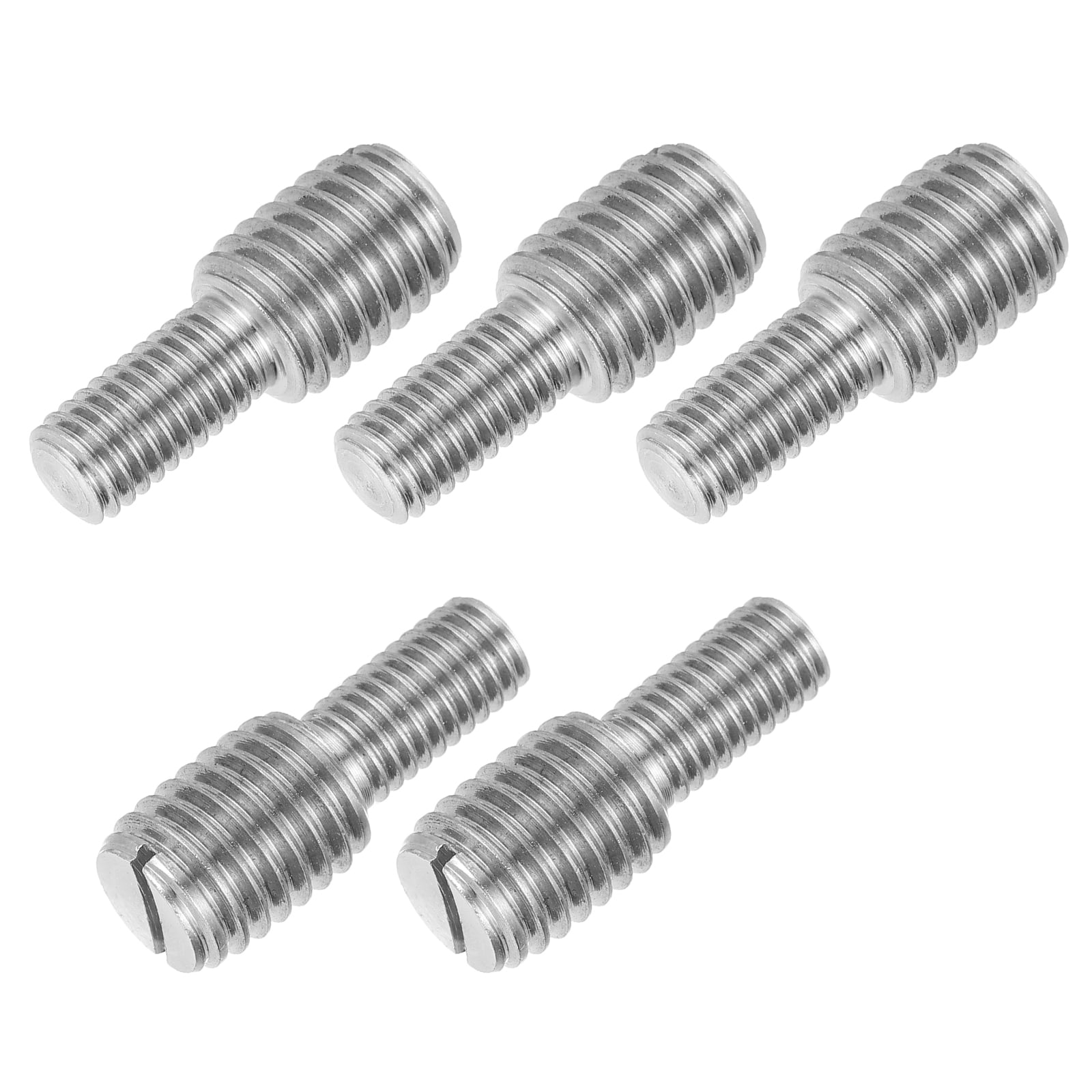 Uxcell 5Pcs Slotted Head M8x15 to M12x15 Double End Threaded Stud Screw ...