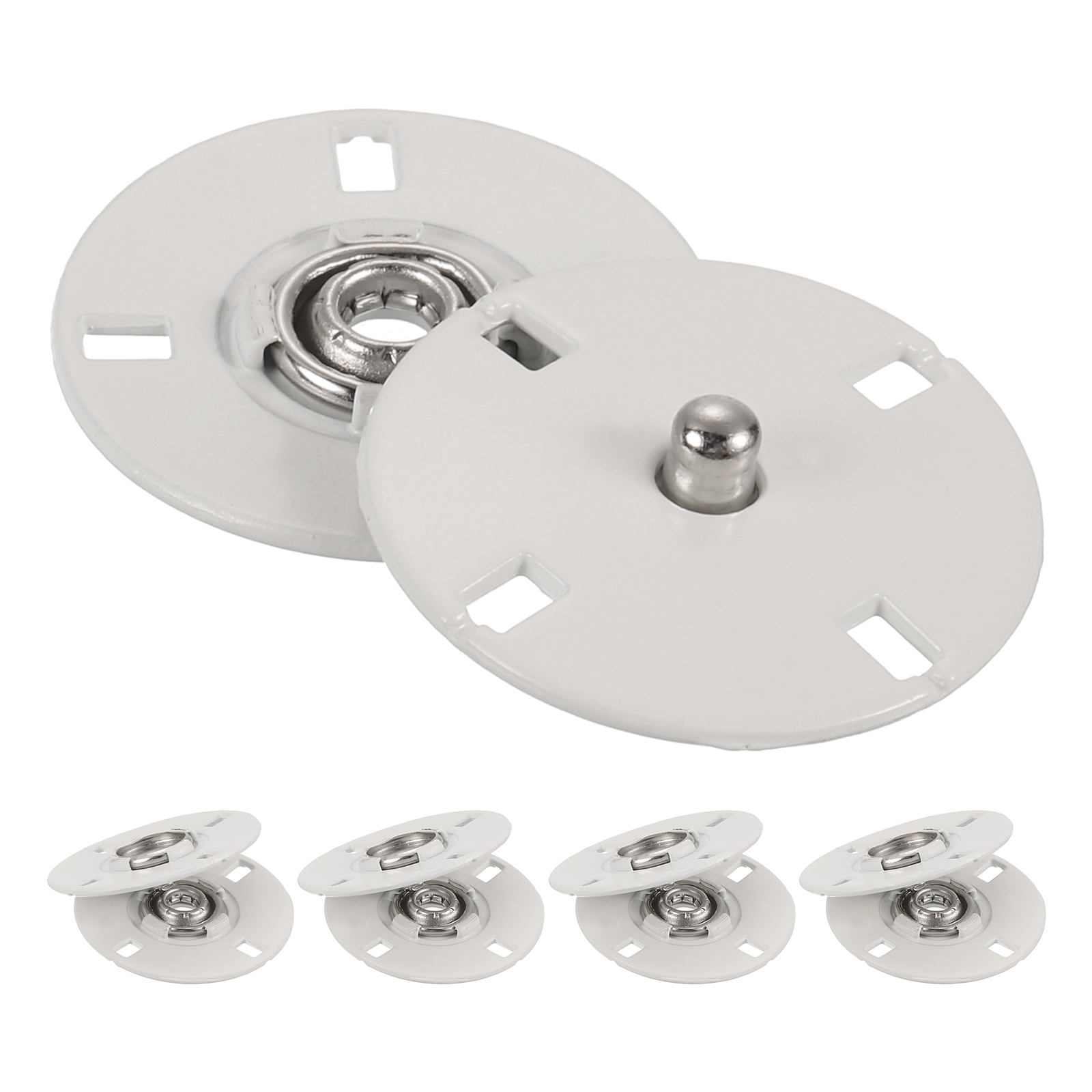Uxcell 5Pcs Snap Buttons, Metal Invisible Buckle Fasteners Press Studs ...