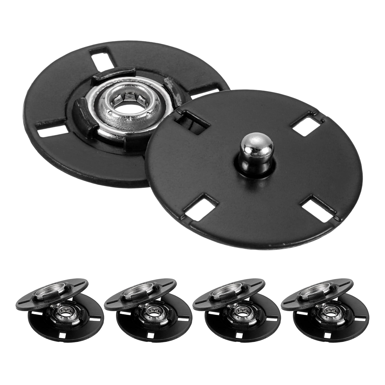 Uxcell 5Pcs Snap Buttons, Metal Invisible Buckle Fasteners Press Studs ...
