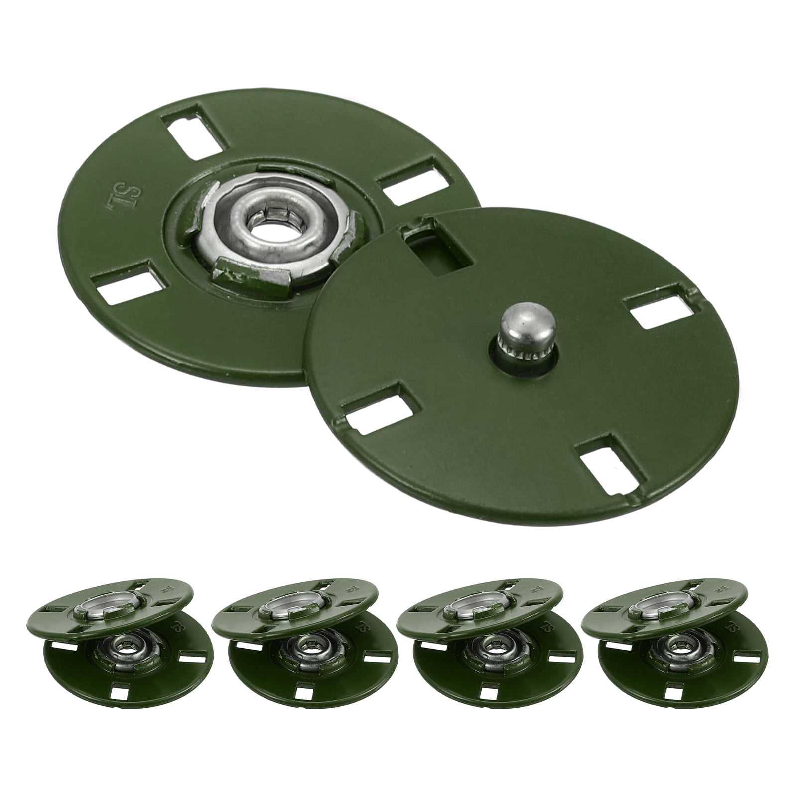 Uxcell 5Pcs Snap Buttons, Metal Invisible Buckle Fasteners Press Studs ...