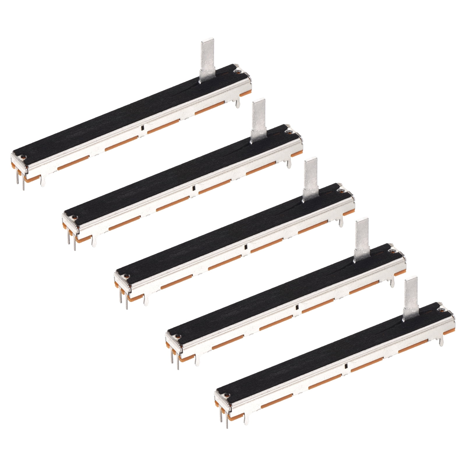 Uxcell 5Pcs Straight Double Linear Slide Potentiometer 10 Pin B10Kx2 ...