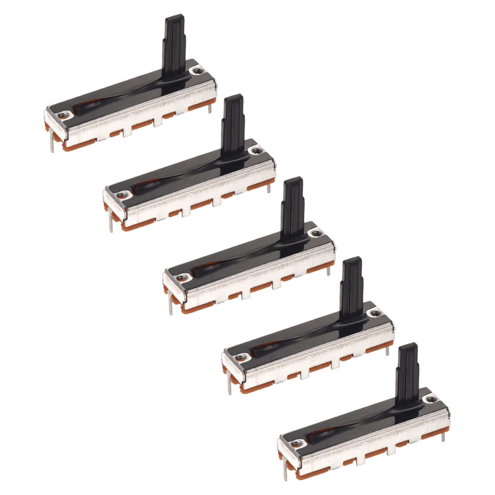 Uxcell 5Pcs Straight Single Linear Slide Potentiometer 3 Pin B100K 35mm ...