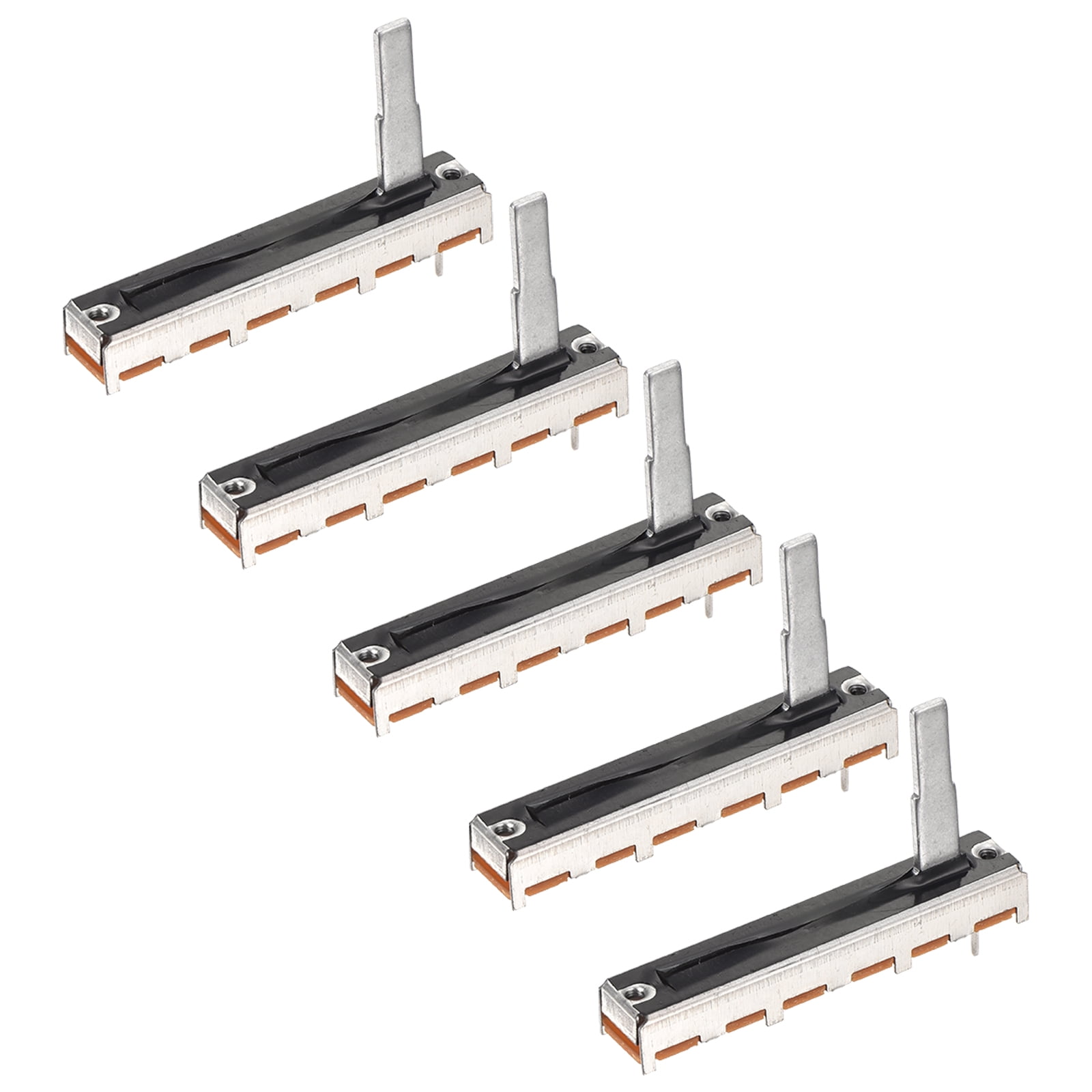 Uxcell 5Pcs Straight Single Linear Slide Potentiometer 3 Pin B100K 46mm ...