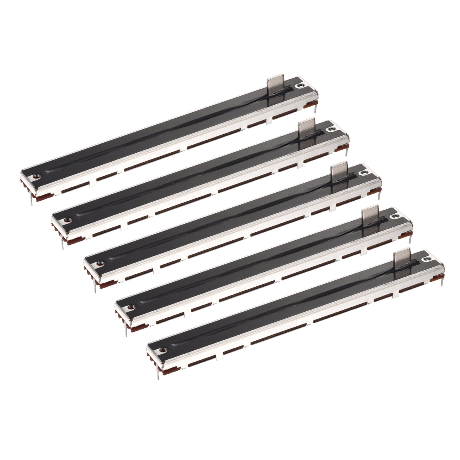 Uxcell 5Pcs Straight Single Linear Slide Potentiometer 5 Pin B100K ...