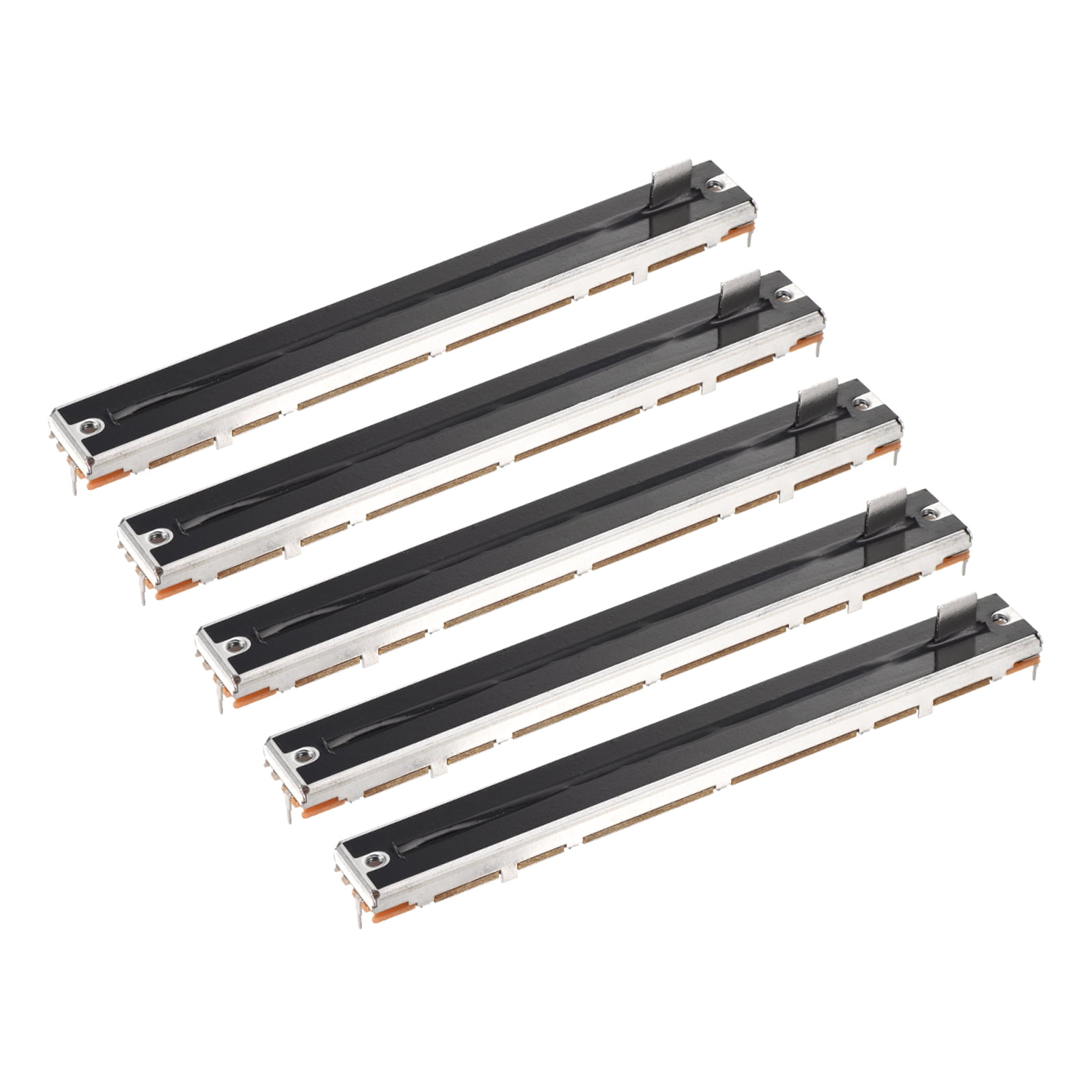 Uxcell 5Pcs Straight Single Linear Slide Potentiometer 5 Pin B10K 128mm ...