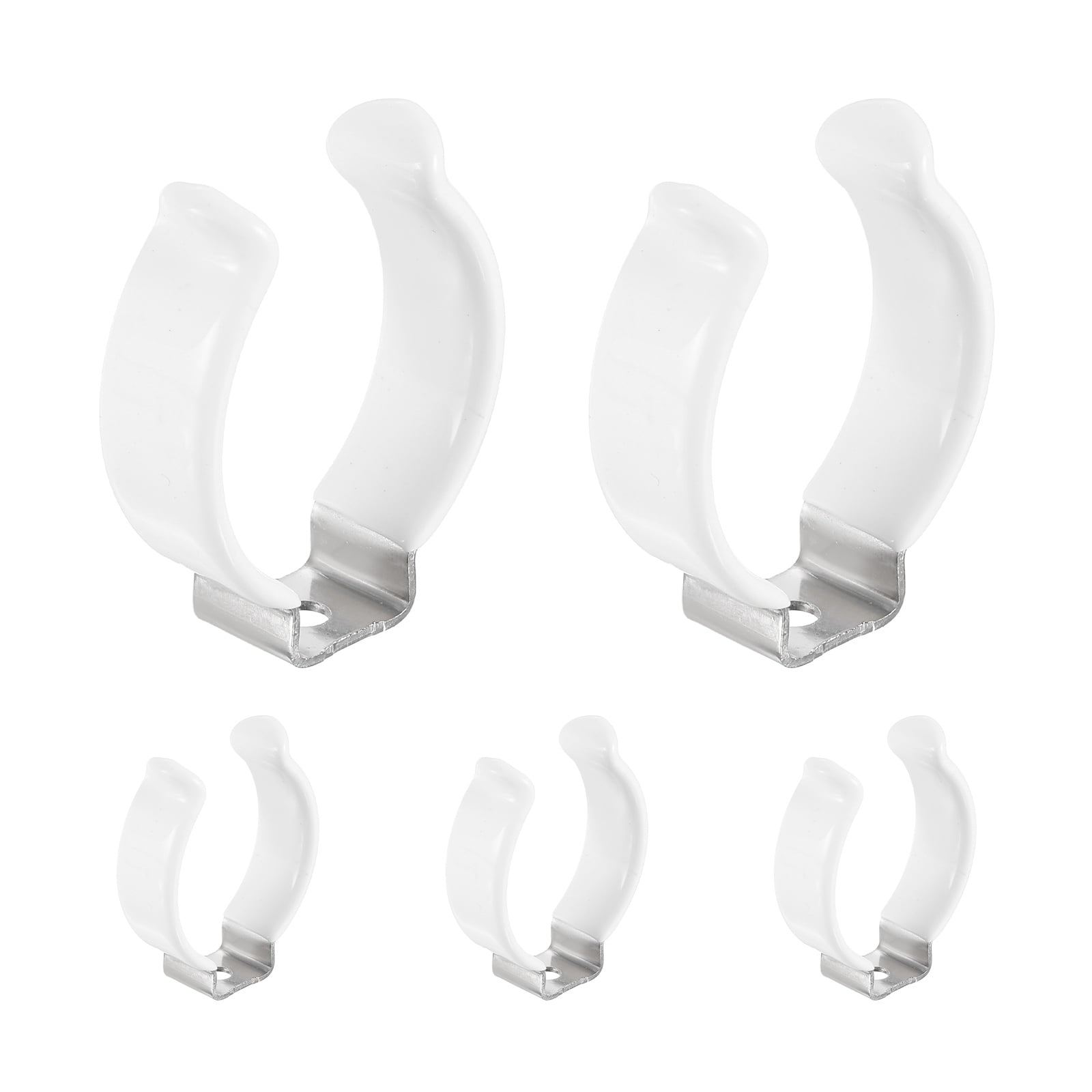 Uxcell 5Pcs T12 U Clips Holder Bracket, Stainless Steel LED Fluorescent ...