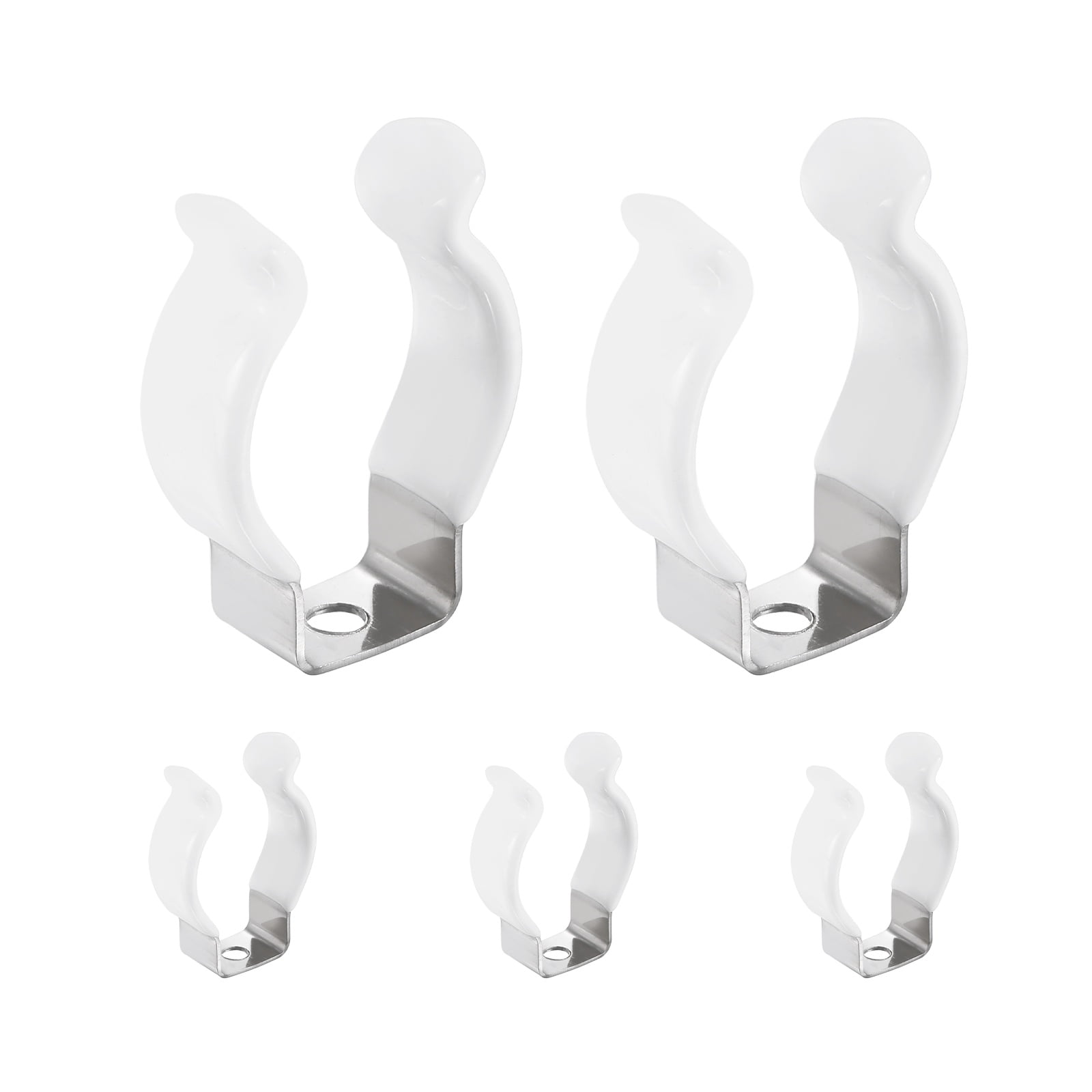 Uxcell 5Pcs T8 U Clips Holder Bracket, Stainless Steel LED Fluorescent ...