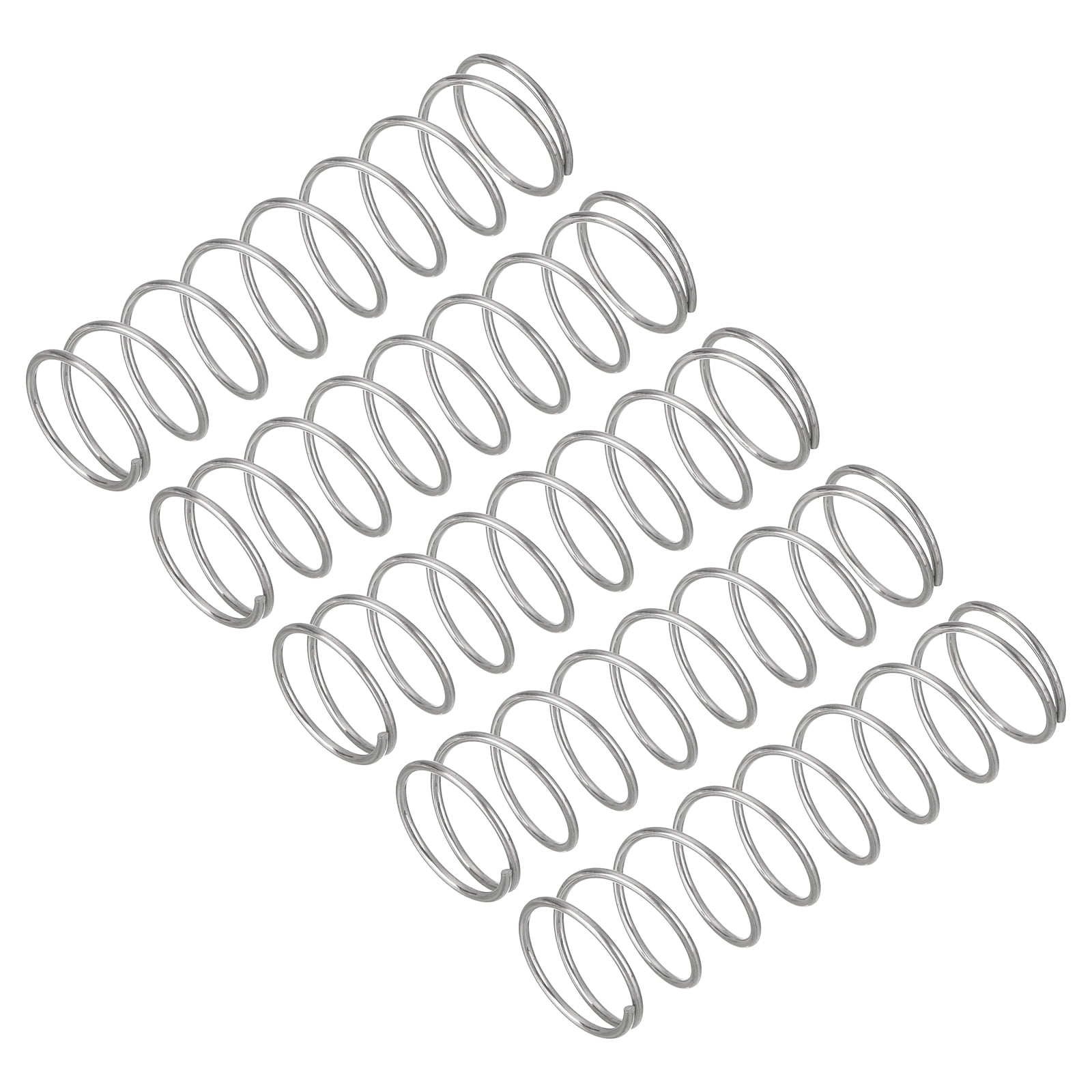Uxcell 5Pcs Wire Diameter 0.035", OD 0.51", Free Length 1.57" 304 ...