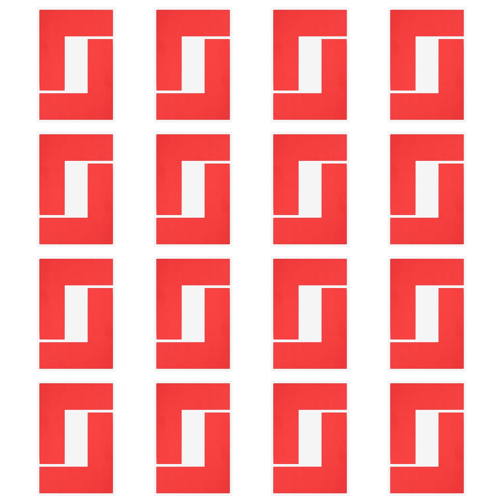 Uxcell 5S Location Marking Corner, 16 Pcs 6 x 6 x 2 Inch PVC L-Shape ...