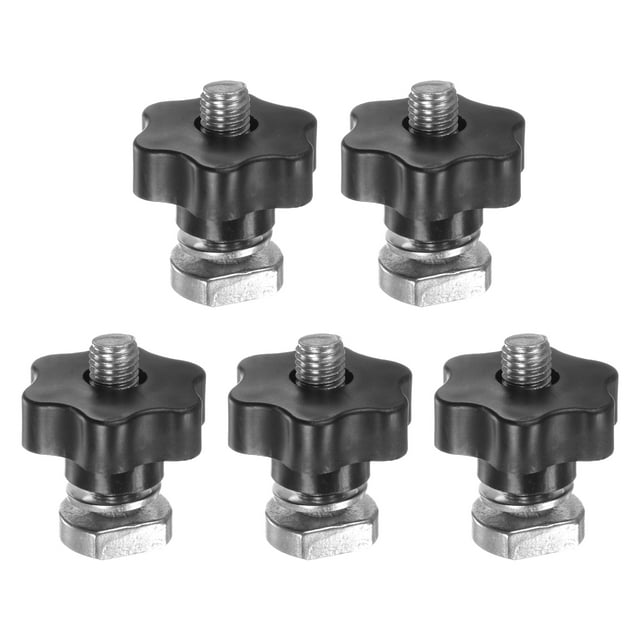 Uxcell 5Set T Track Bolts Knob Kit M12 x 45mm Threaded Bolts M12 x 48mm ...