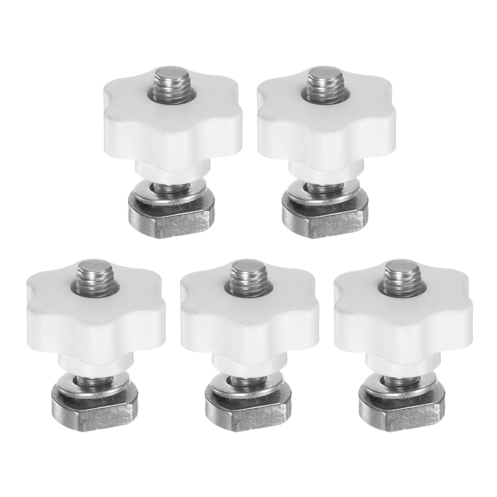 Uxcell 5Set T Track Bolts Knob Kit M12 x 45mm Threaded Bolts M12 x 48mm ...