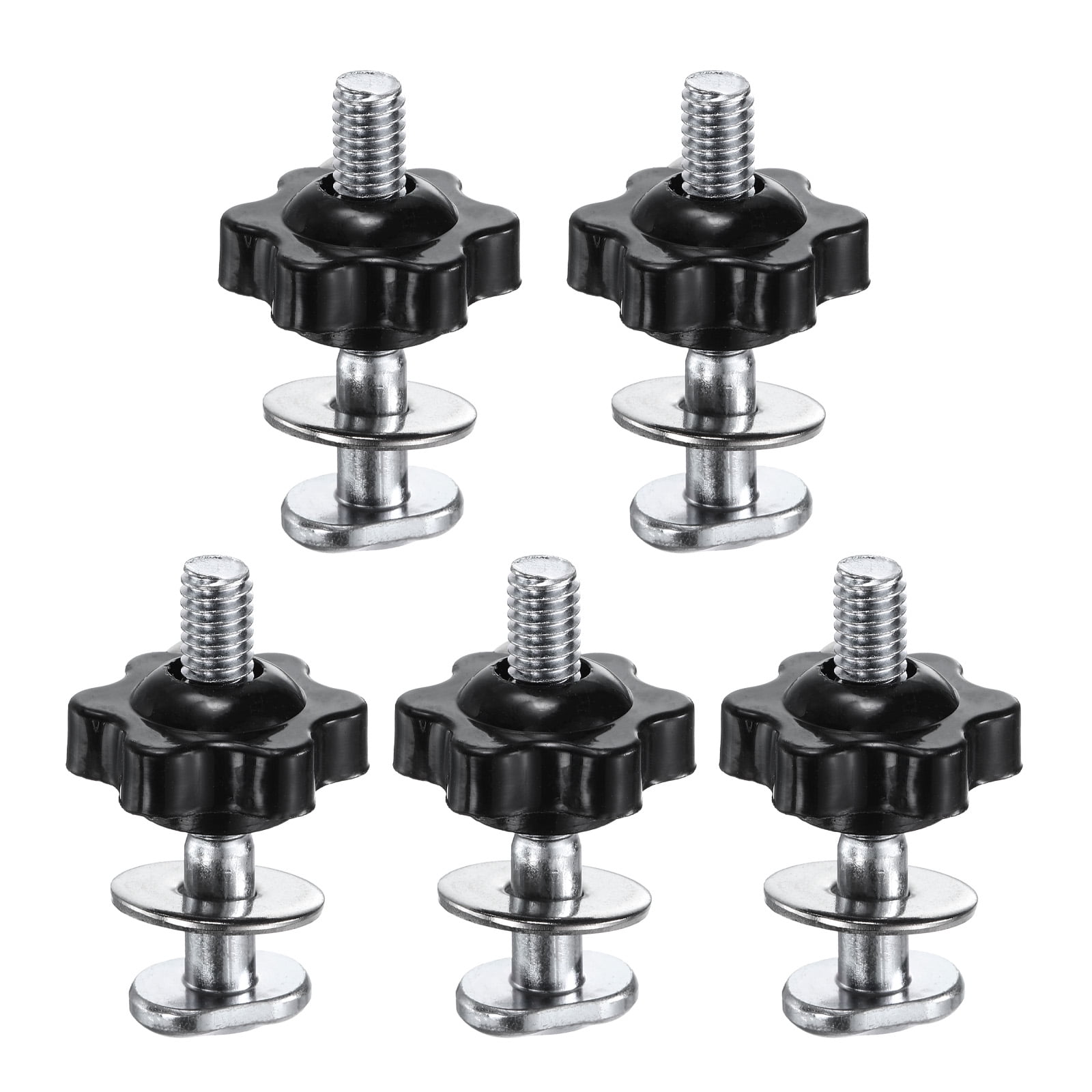 Uxcell 5Set T Track Bolts Knob Kit M6 x 40mm Threaded Bolts M6 x 25mm ...