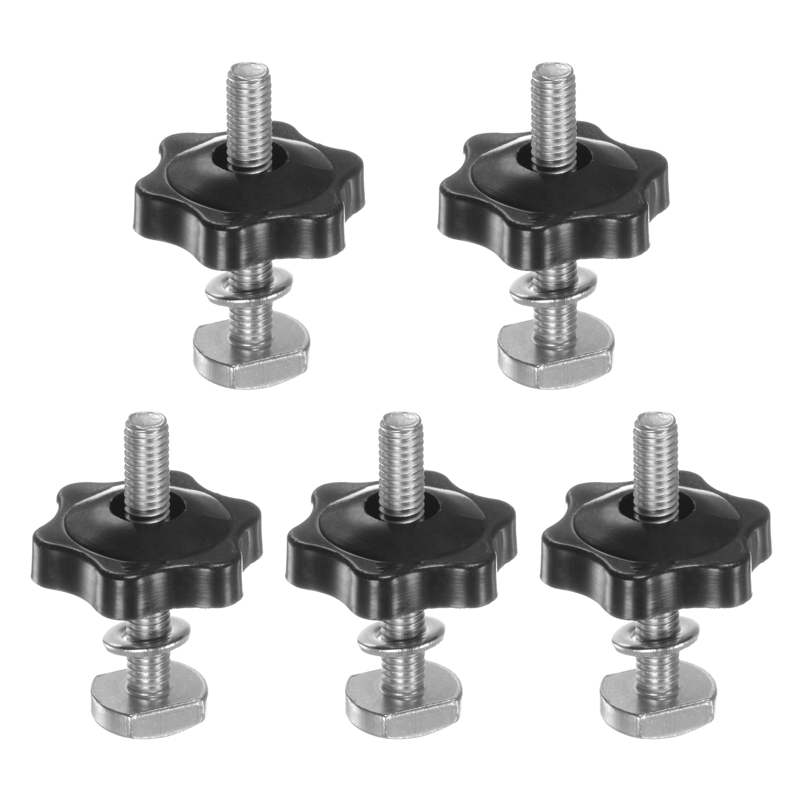 Uxcell 5Set T Track Bolts Knob Kit M6 x 40mm Threaded Bolts M6 x 32mm ...