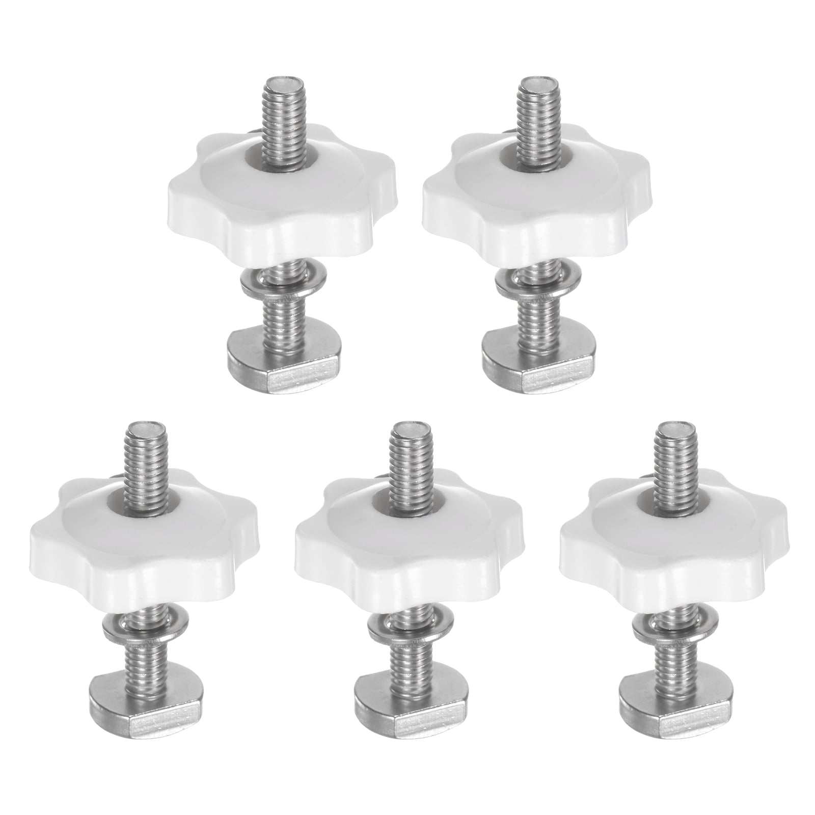 Uxcell 5Set T Track Bolts Knob Kit M6 x 40mm Threaded Bolts M6 x 32mm ...