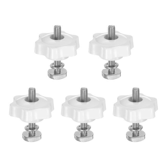 Uxcell 5Set T Track Bolts Knob Kit M6 x 40mm Threaded Bolts M6 x 38mm ...