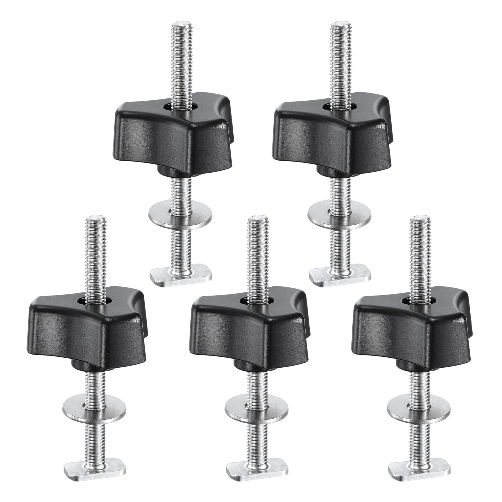 Uxcell 5Set T Track Bolts Knob Kit M8 x 100mm Threaded Bolts M8 x 50mm ...