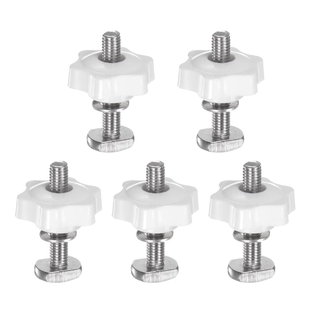 Uxcell 5Set T Track Bolts Knob Kit M8 x 45mm Threaded Bolts M8 x 38mm ...