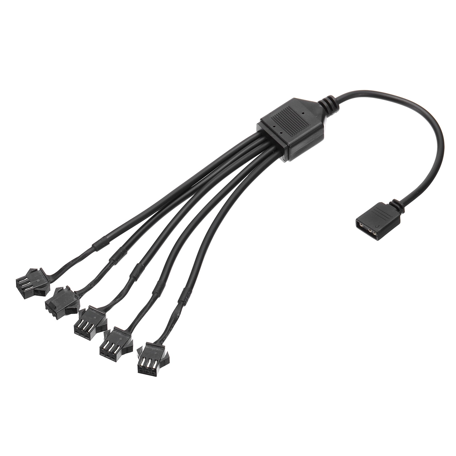 Uxcell 5V 3 Pin Splitter Cable, PWM Fans RGB Power Cord with 1 to 5 ...