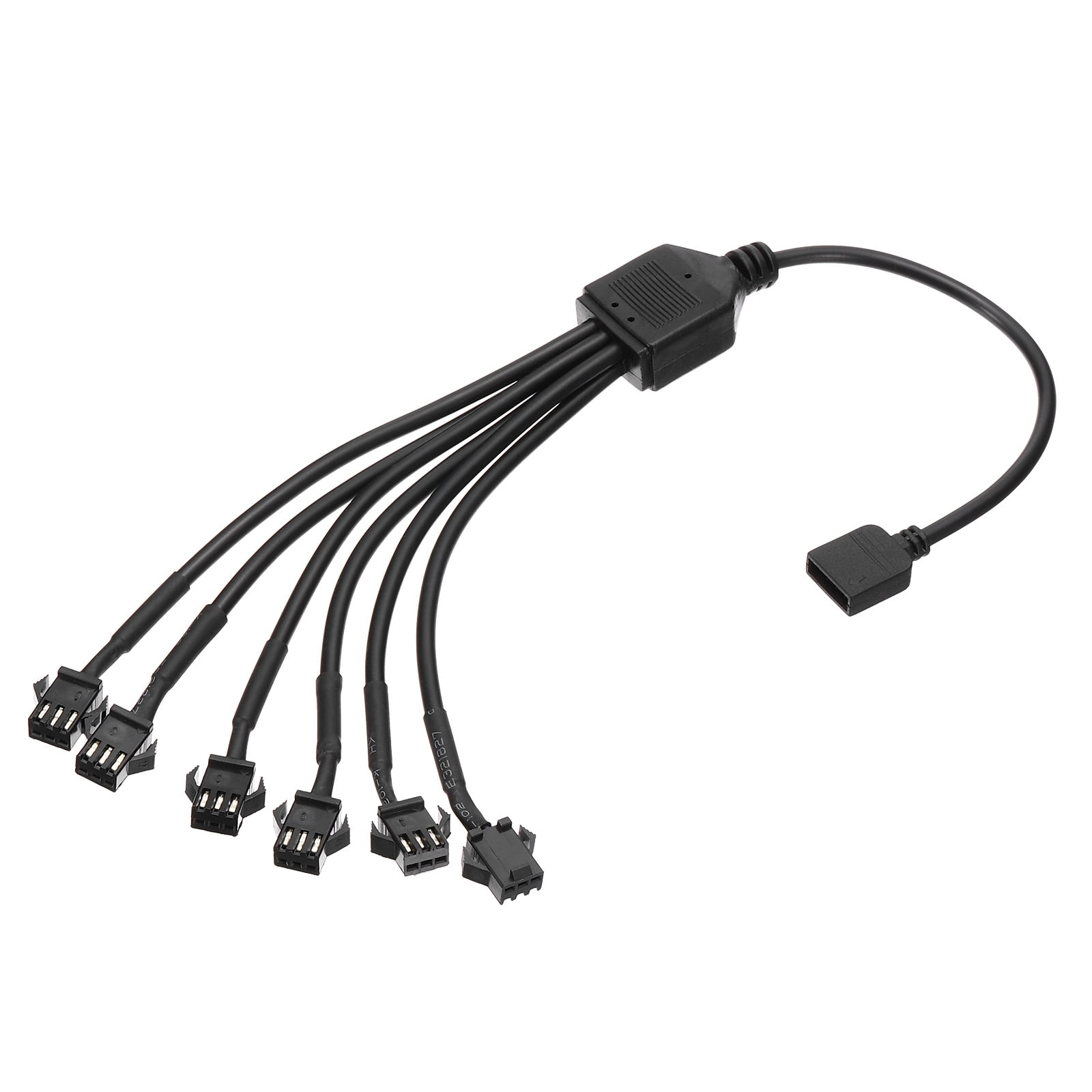Uxcell 5V 3 Pin Splitter Cable, PWM Fans RGB Power Cord with 1 to 6 ...