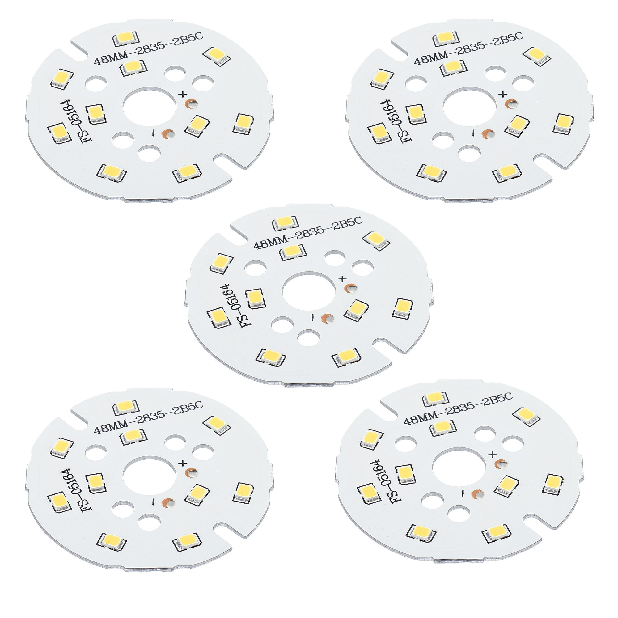 Uxcell 5W 120lm 4000-4500K 48mm 15-17VDC COB LED Light Chip Beads ...