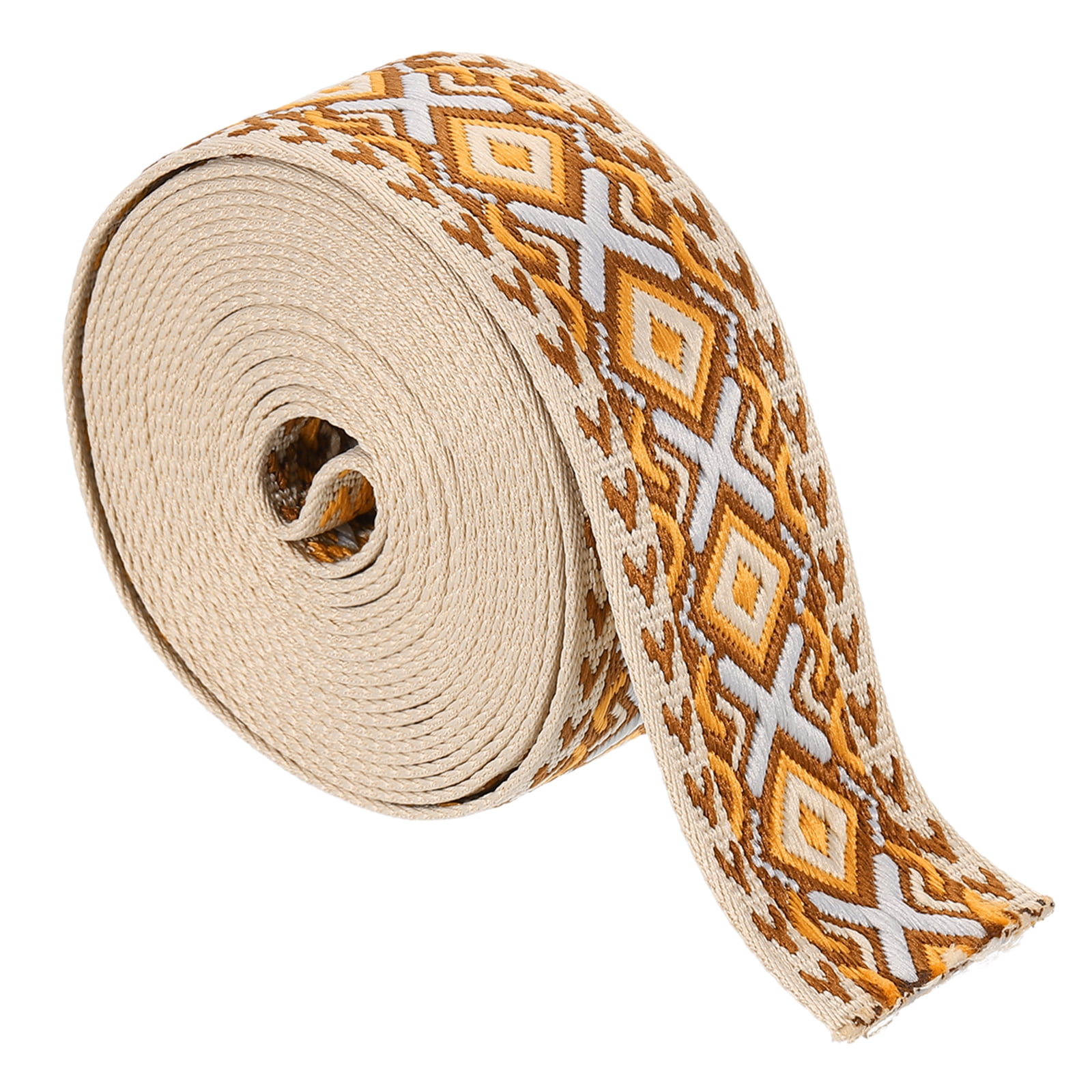 Uxcell 5Yards Cotton Webbing Strap 50mm Jacquard Webbing Purse Strap ...