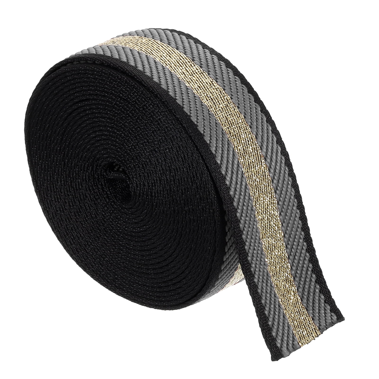 Uxcell 5Yards Nylon Webbing Strap, 38mm Striped Webbing Bag Strap, Gray ...