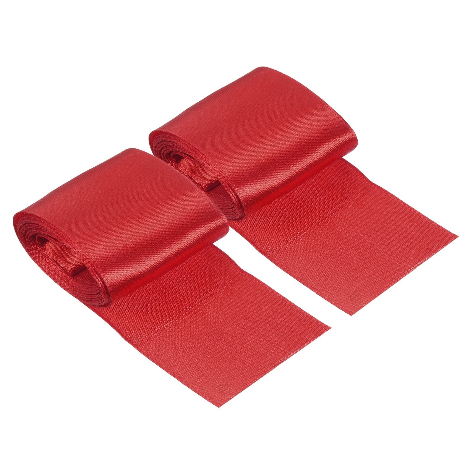 Uxcell 5cmx3m Finish Line Satin Ribbon Poly Tape Athletics Sprint Run ...