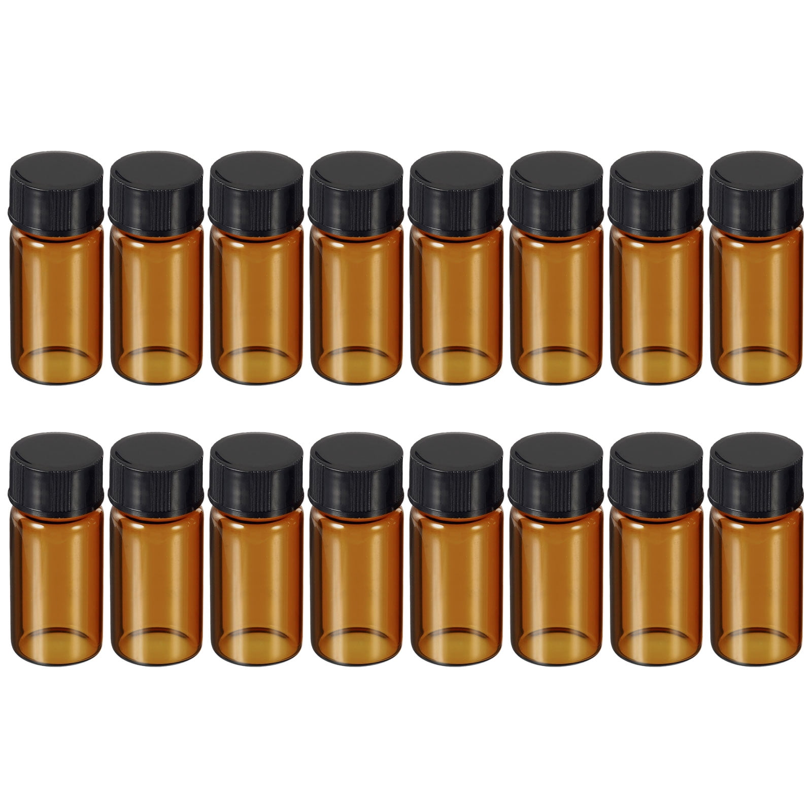 Uxcell 5mL Glass Vials with Screw Caps Liquid Sample Vial Storage, Amber 16Pcs - Walmart.com