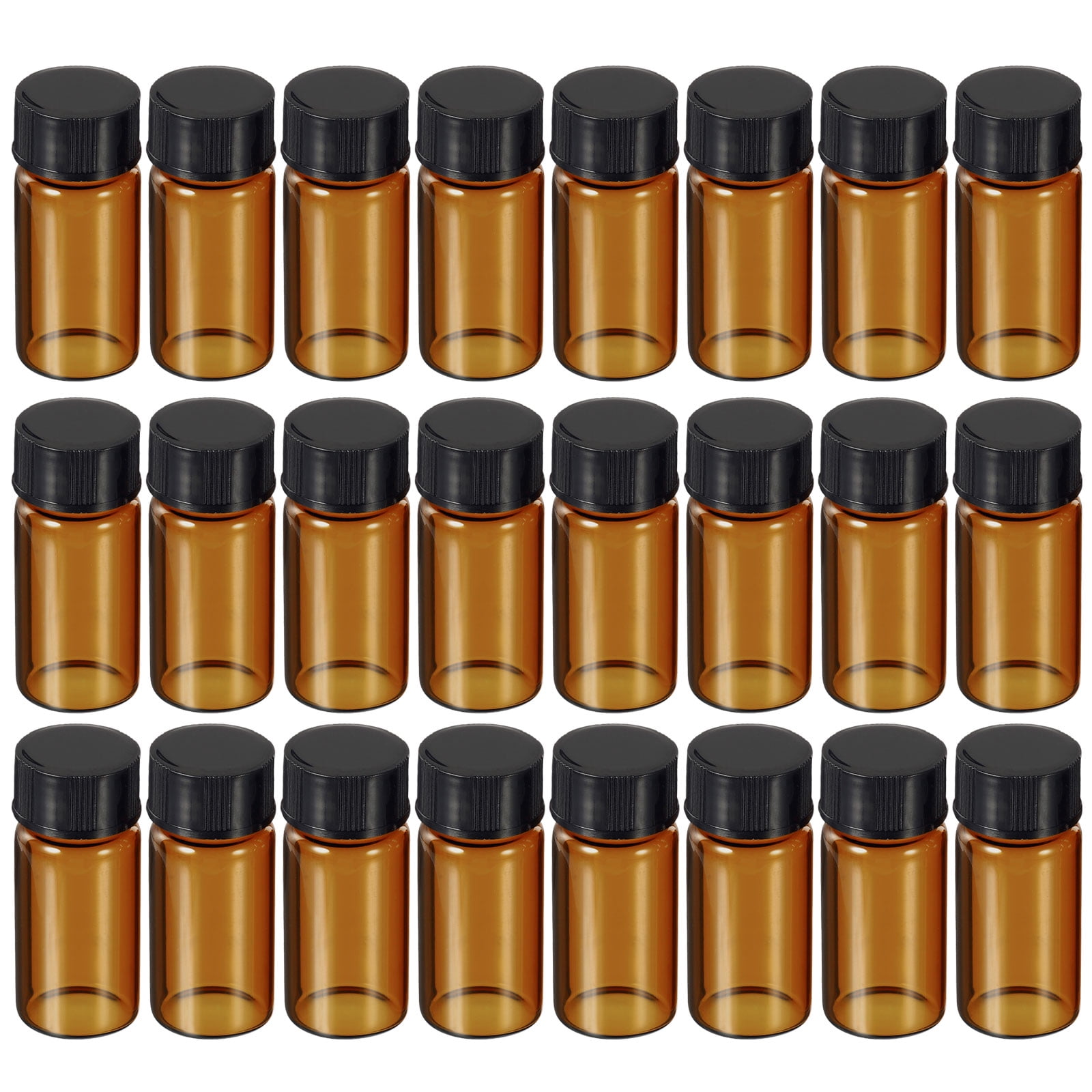 Uxcell 5mL Glass Vials with Screw Caps Liquid Sample Vial Storage, Amber 24Pcs - Walmart.com