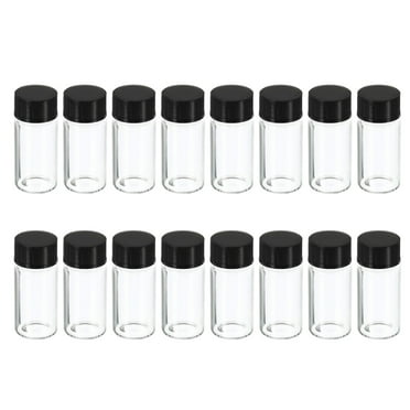 15ml Clear Glass Vials, 100 Pack Small Liquid Sample Vial with Screw Caps Leak-Proof Bottles ...