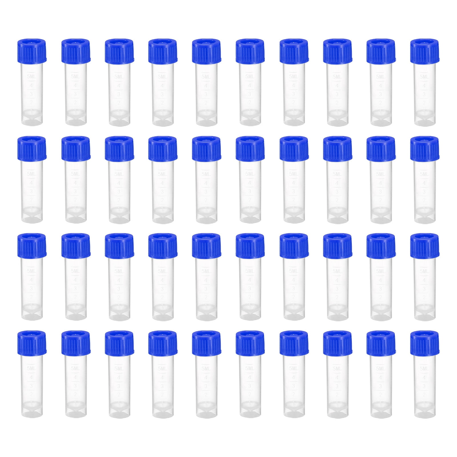 Uxcell 5mL Plastic Test Tubes, 40 Pack Frozen Test Tube Graduated Vial ...